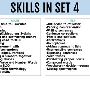 2nd Grade Morning Work - Math, Grammar, ELA Review Worksheets With ...