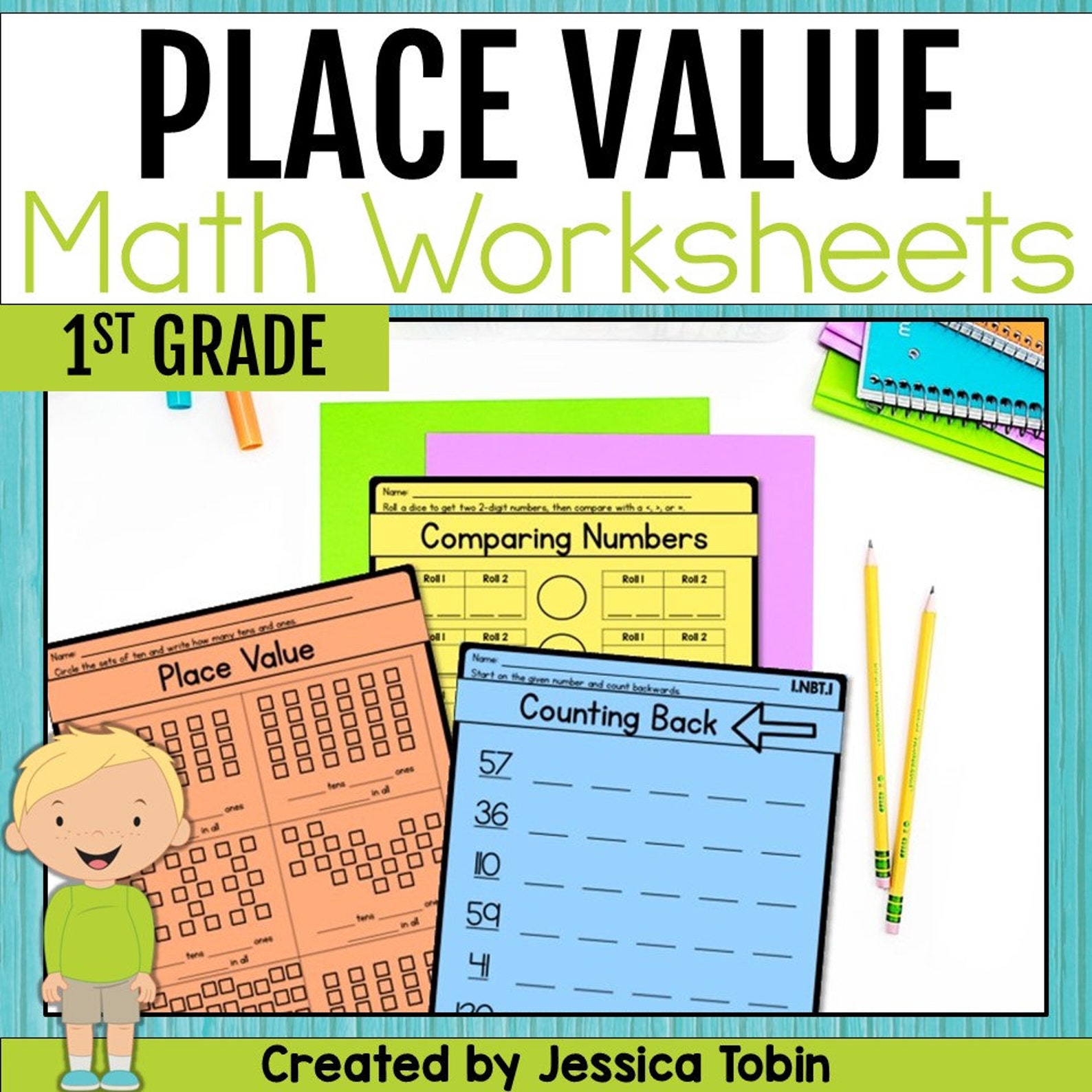 Place Value Worksheets Tens & Ones Comparing Numbers Greater Than Less ...
