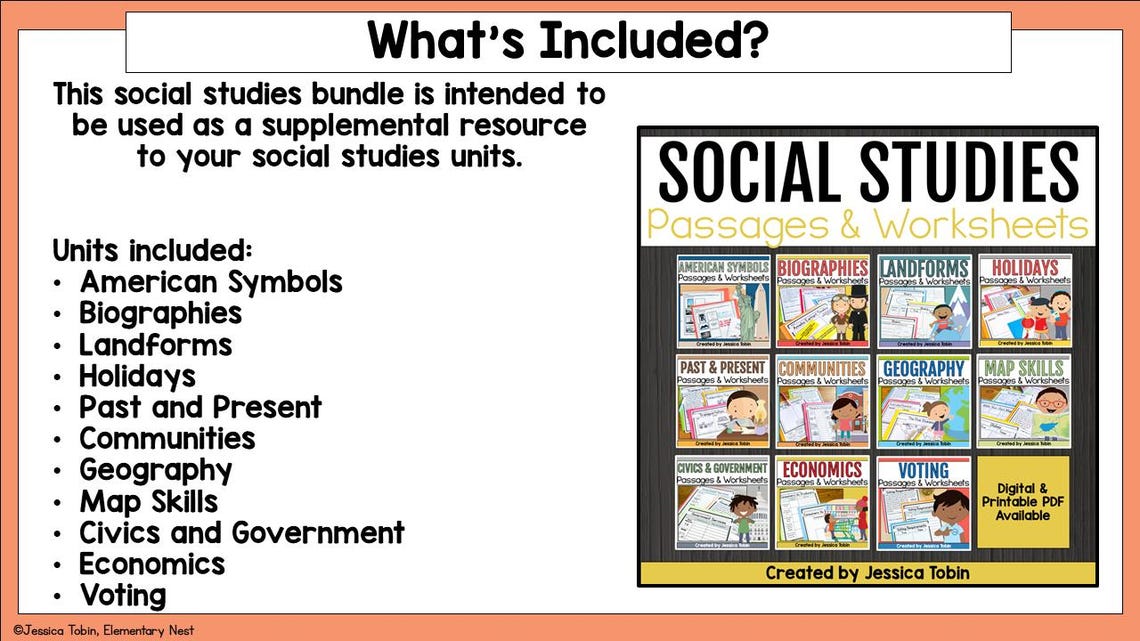 Social Studies Worksheets Social Studies Reading 2nd & 3rd Grade Social ...