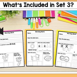 3rd Quarter Kindergarten Morning Work - Math, Grammar, and Reading ...