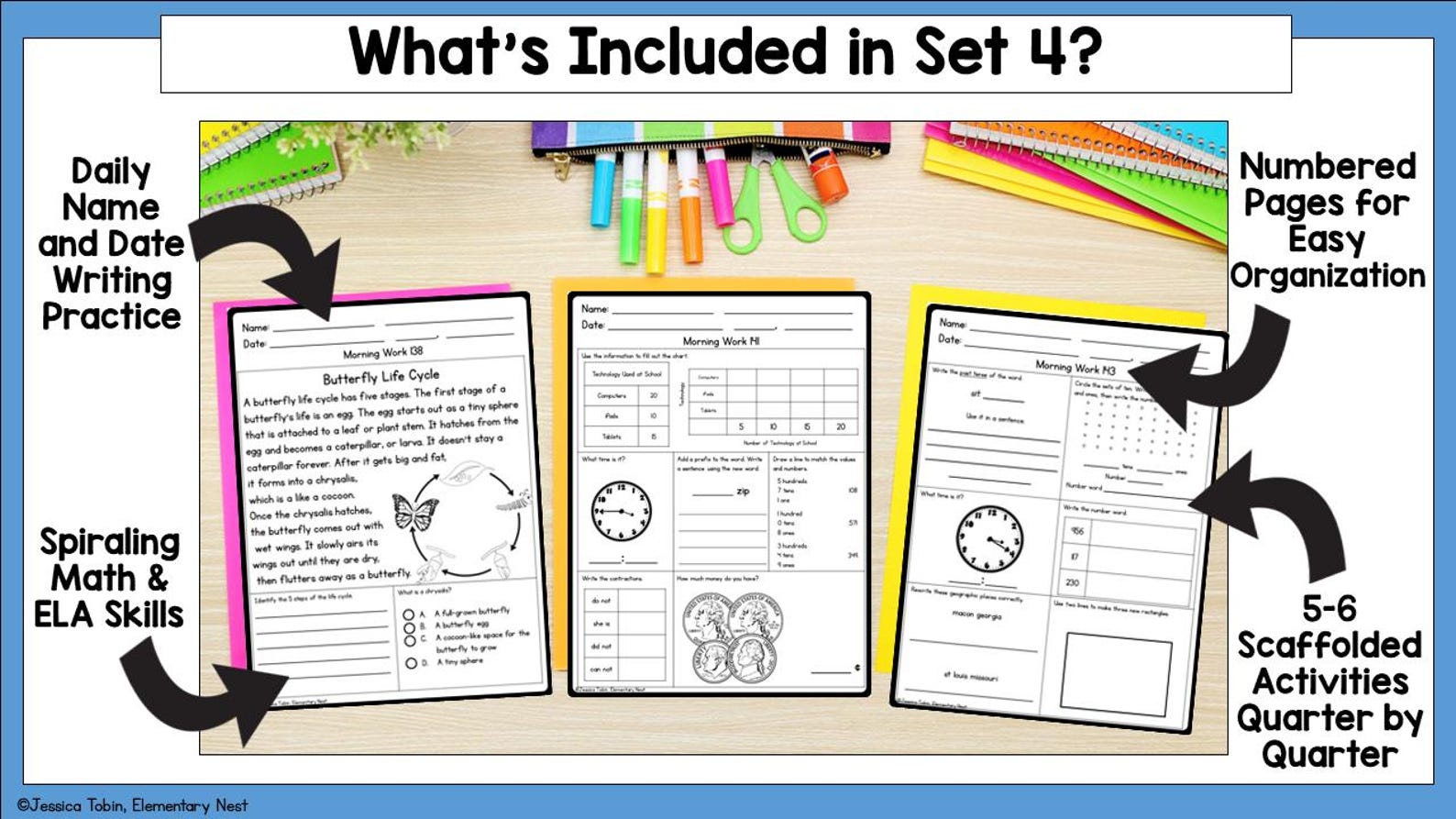4th Quarter Morning Work 2nd Grade - Math, Phonics, ELA Review ...
