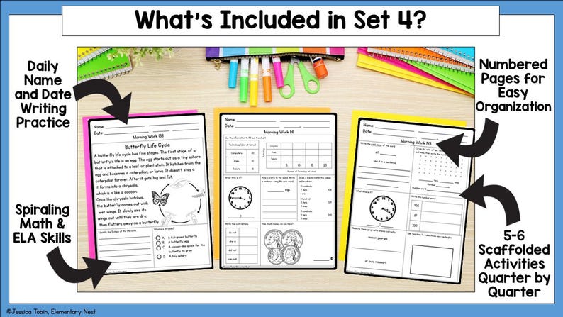 4th Quarter Morning Work 2nd Grade - Math, Phonics, ELA Review ...