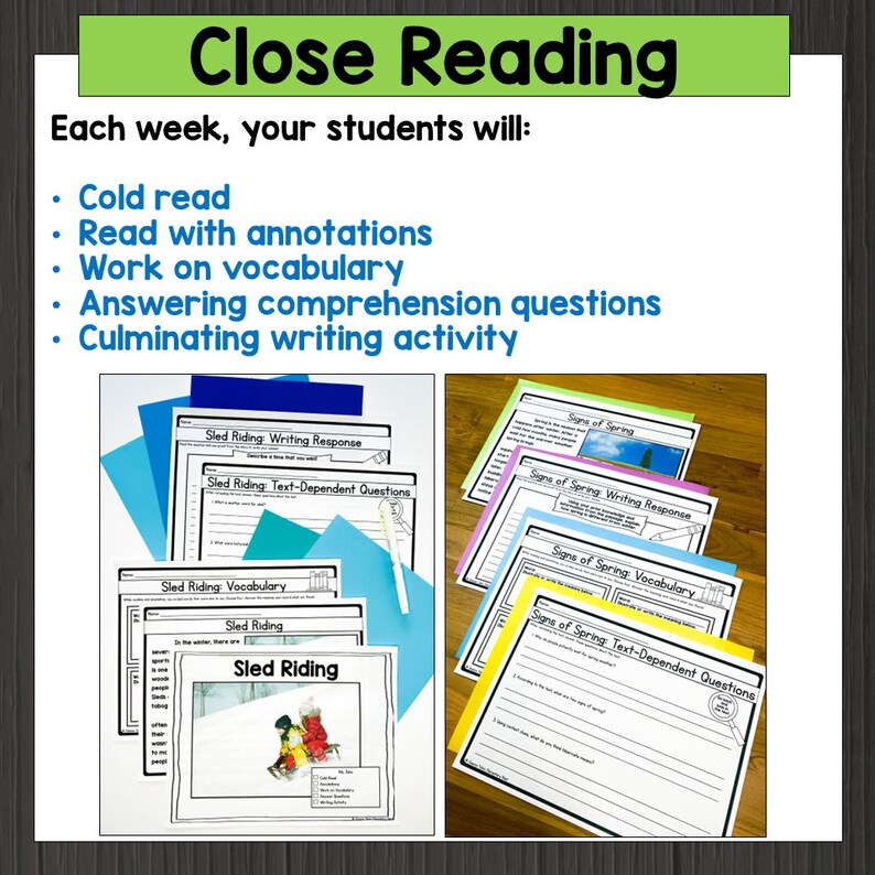 Nonfiction Close Reading Passage 3rd 2nd Grade Reading Comprehension ...