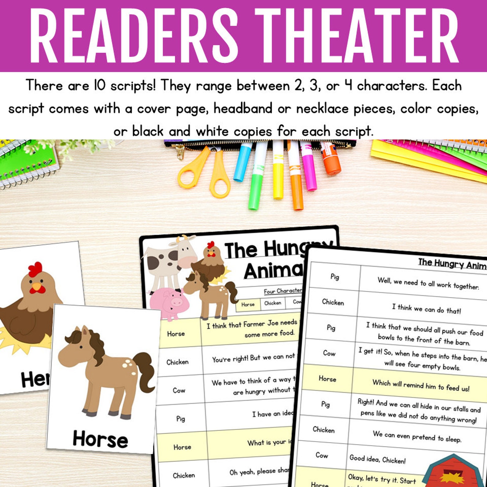 Reader's Theater Scripts - 3, 4, or 2 Person Readers Theater - Fluency ...