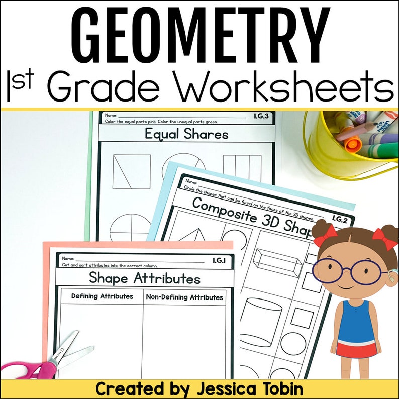 Shapes Worksheets, 3D Shapes Worksheets, 2D & 3D Shapes, 1st Grade Math ...