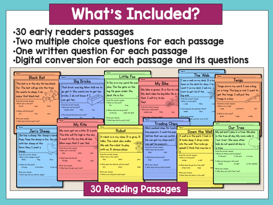 Decodable Readers Passages Science of Reading Comprehension Reading ...
