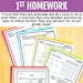 Homework, 1st Grade Homework, Weekly Homework W/ Homework Folder Cover ...