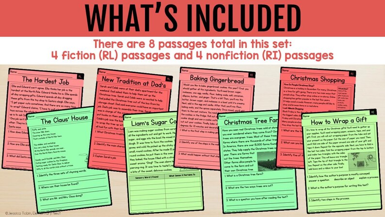 Christmas Reading Comprehension Passages, Holiday Reading Comprehension ...