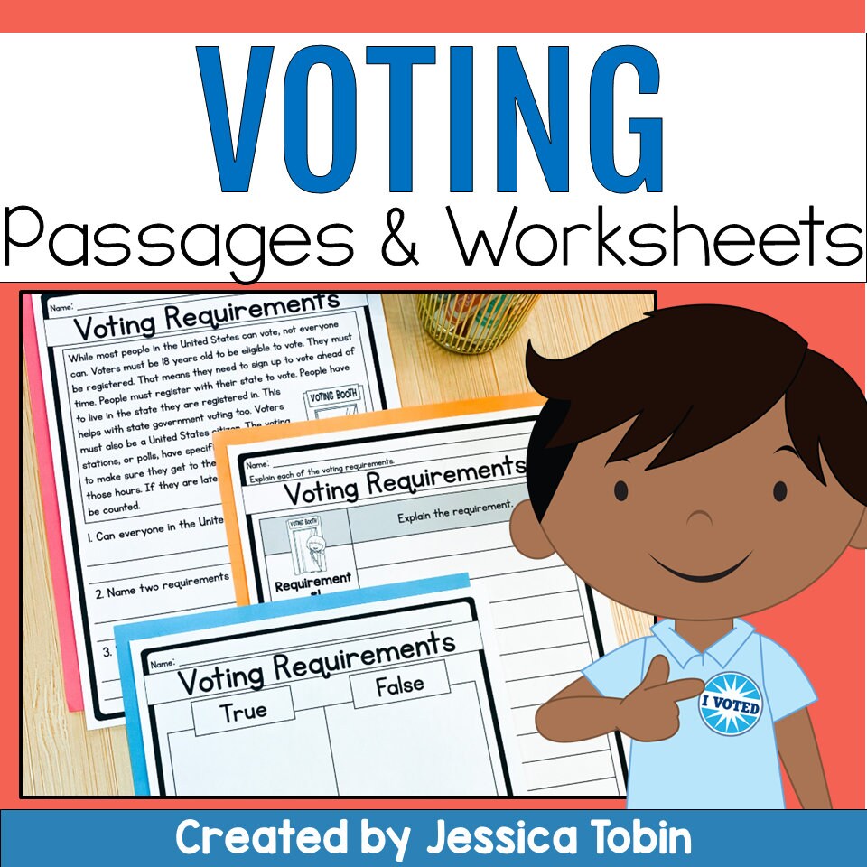 Election, Voting, Worksheets & Passages Ballots, Mock Election, Social ...