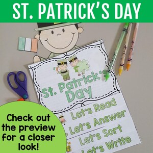 St. Patrick's Day Reading and Writing Activities St Patricks Day Craft ...