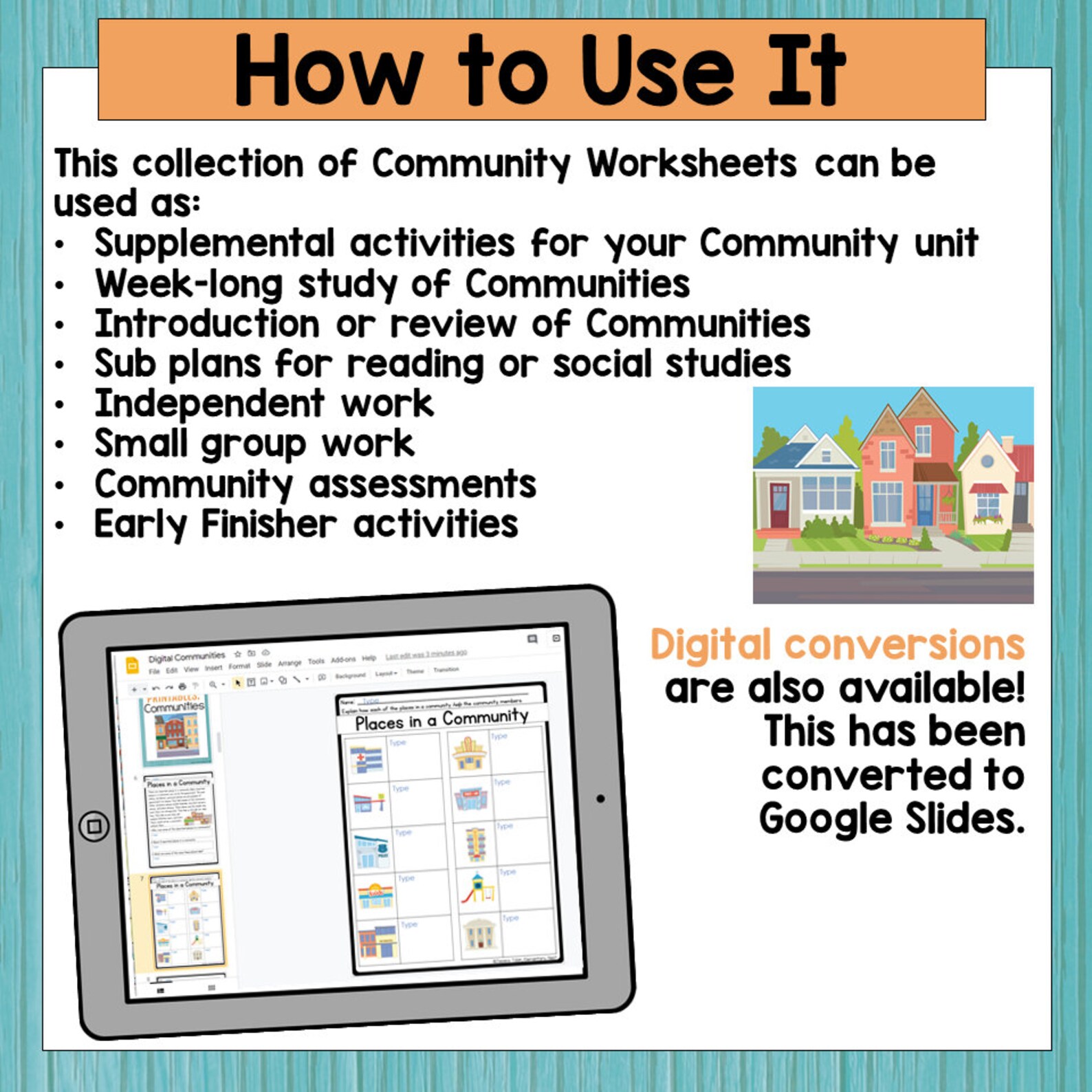 Community Helpers, Community, Types of Communities Worksheets & Reading ...