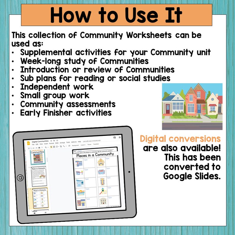 Community Helpers, Community, Types of Communities Worksheets & Reading ...