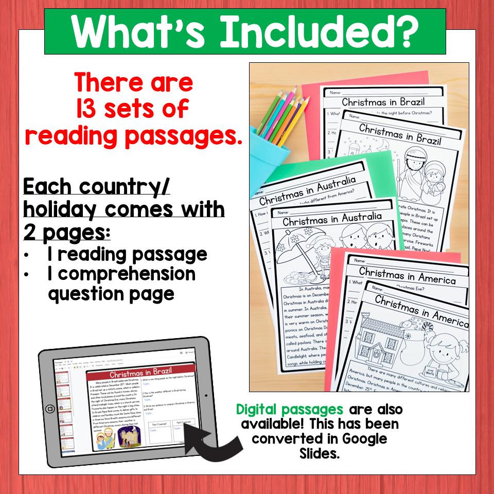 Christmas Around the World Passages - Winter Holidays Around the World ...