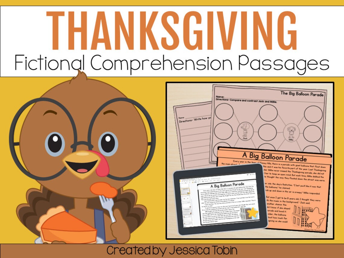 Thanksgiving Activities Thanksgiving Reading Comprehension and Writing ...