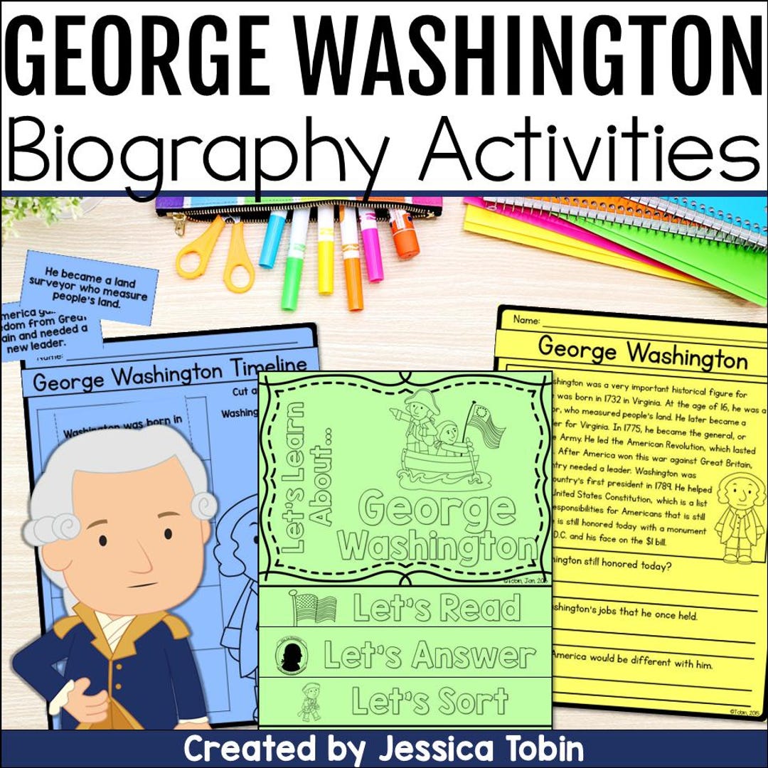 George Washington Biography Graphic Organizer, Presidents Day ...