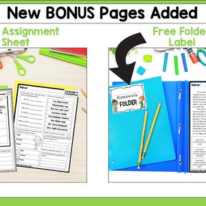 2nd Quarter 3rd Grade Homework With Folder Cover, ELA and Math Review ...