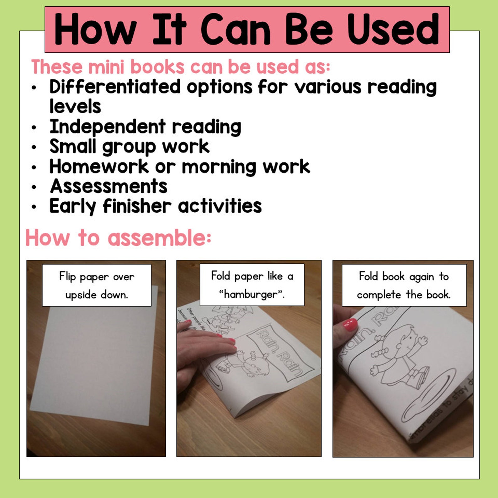 Spring Reading Activities - Spring Mini Book Readers Fiction ...