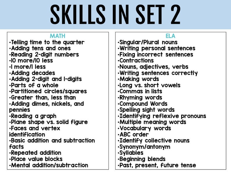 2nd Grade Morning Work - Math, Grammar, ELA Review Worksheets With ...