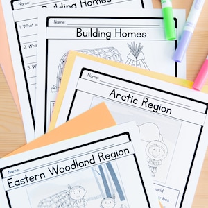 Native American Tribes Social Studies Unit: History, Reading Worksheets ...