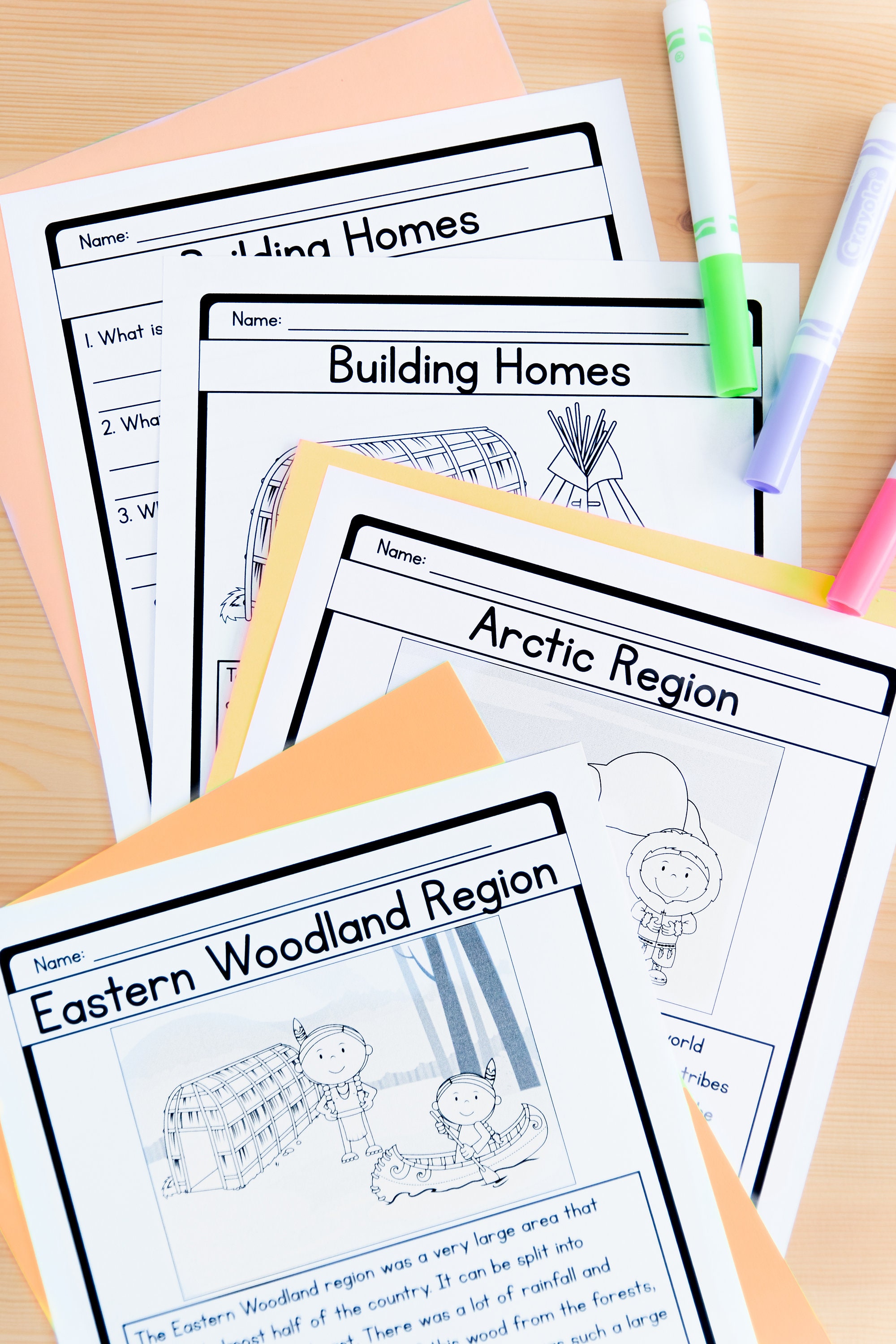 Native American Tribes Social Studies Unit: History, Reading Worksheets ...