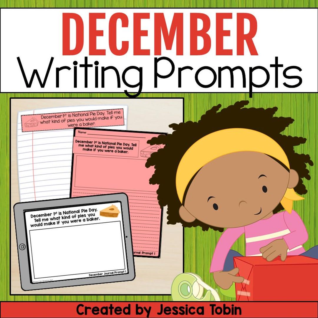 Writing Prompts for December With Digital, Journal, or Paper Christmas ...