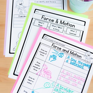 Force and Motion Worksheets & Reading Passages, Motion and Types of ...