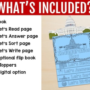Inauguration Day Craft Reading Flip Book, Inauguration Day 2025 ...