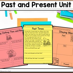 Then and Now Social Studies Unit - Technology, Transportation, Past and ...