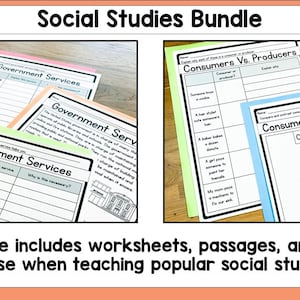 Social Studies Worksheets Social Studies Reading 2nd & 3rd Grade Social ...