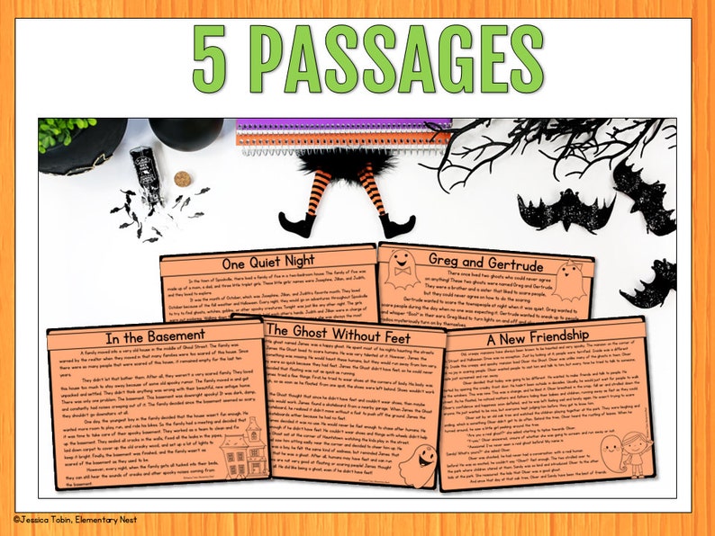 Halloween Reading Comprehension Passages and Writing Activities ...