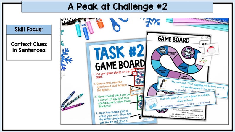 Winter Reading Comprehension Escape Room Winter Challenge Fun Winter ...