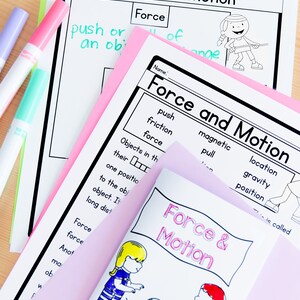 Force and Motion Worksheets & Reading Passages, Motion and Types of ...
