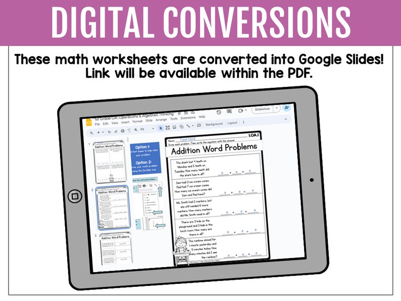 Addition and Subtraction Within 20 Word Problem Addition & Subtraction ...