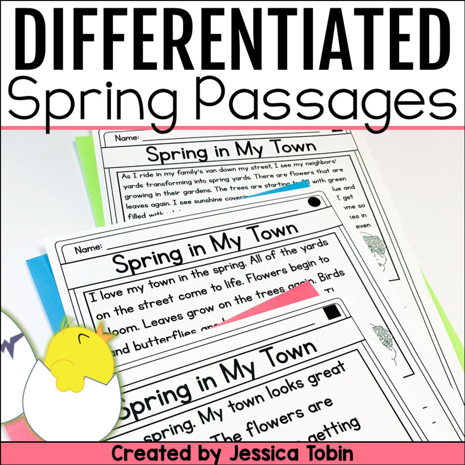 Spring Reading Comprehension Differentiated Passages, Easter, Earth Day ...
