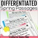 Spring Reading Comprehension Differentiated Passages, Easter, Earth Day ...