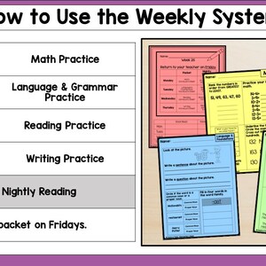 3rd Quarter 1st Grade Homework With Folder Cover, ELA and Math Review ...