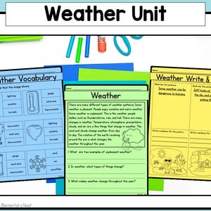 Weather Worksheets and Passages - Weather and Climate Activities, Tools ...