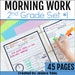 1st Quarter 2nd Grade Morning Work Set 1 Daily Second Grade Math Review ...
