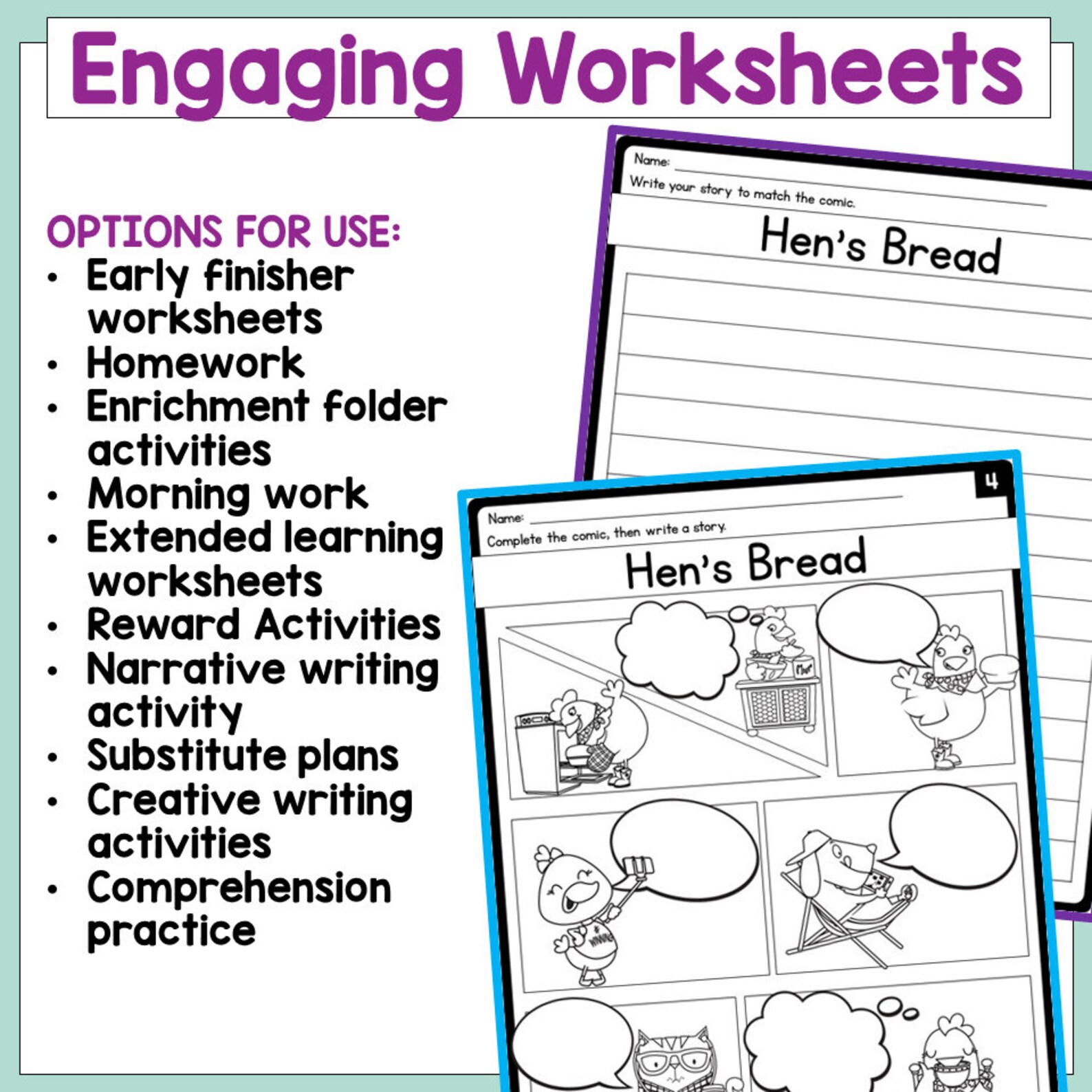 Comic Book Writing Comic Strip Template Early Finishers Creative ...