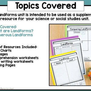 Landforms Worksheets: Social Studies and Science Reading Passages (PDF ...