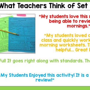1st Quarter Morning Work 3rd Grade, 3rd Grade ELA Spiral Review, Math ...