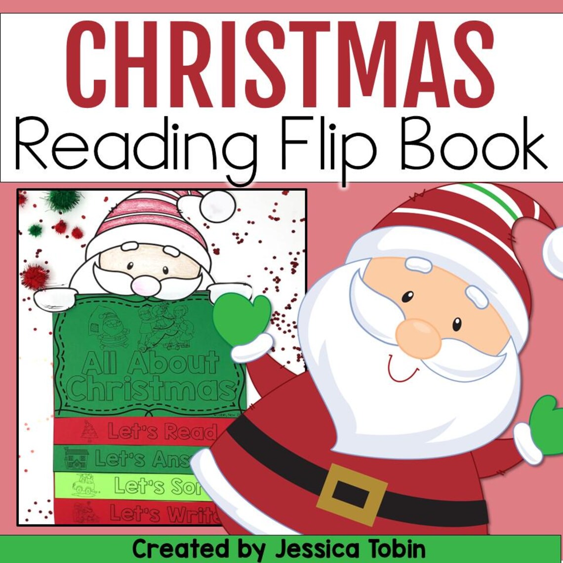 Christmas Reading Flip Book With Writing Activities and Craft ...