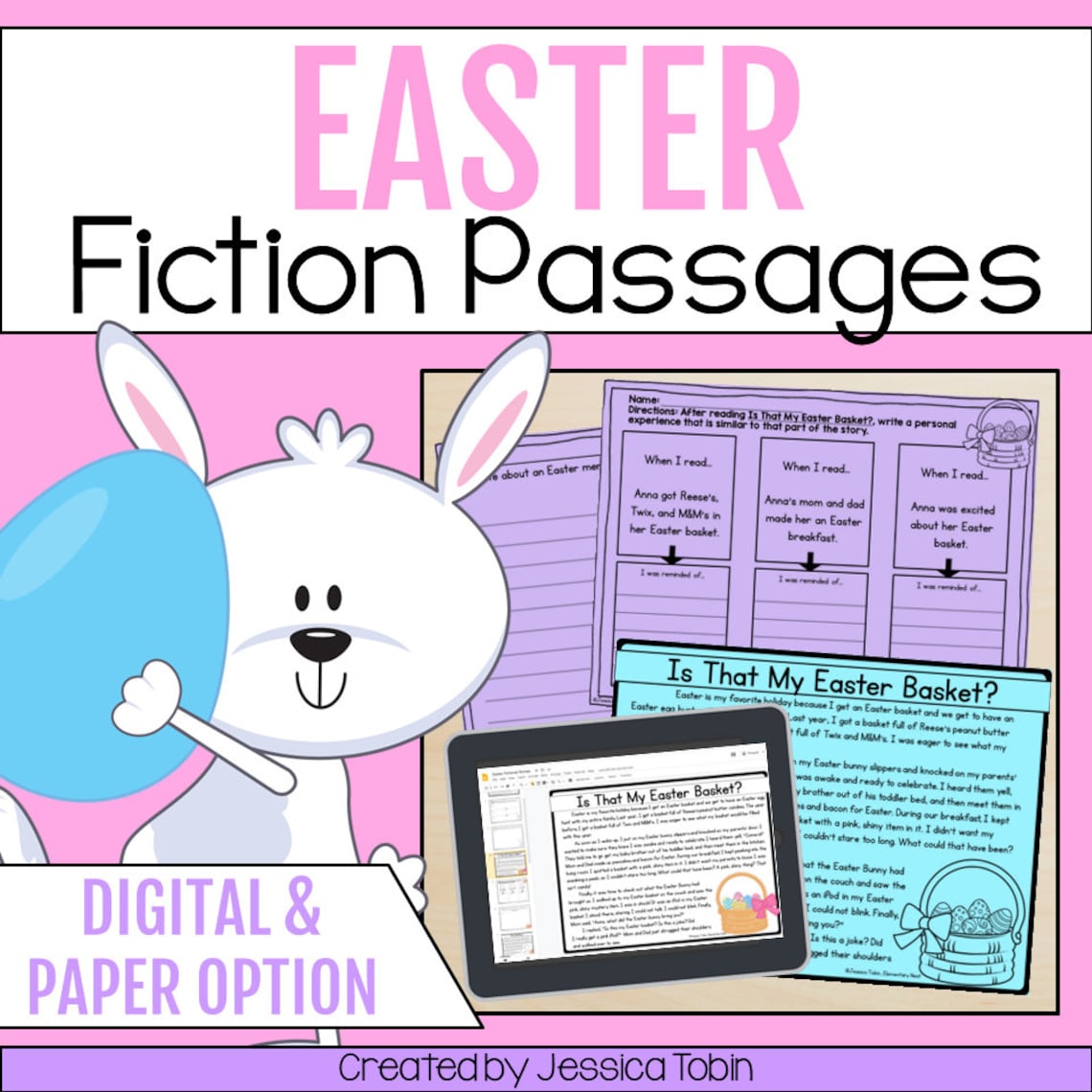 Easter Reading Comprehension and Writing Activities - Easter Fiction ...