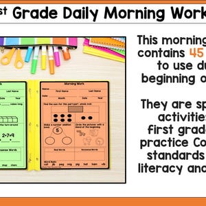 3rd Quarter First Grade Morning Work - February, March Morning Work ...