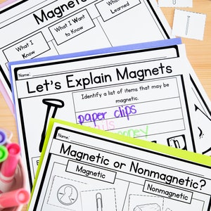 Magnets Unit and Magnetism Activities, Worksheets, and Reading Passages ...