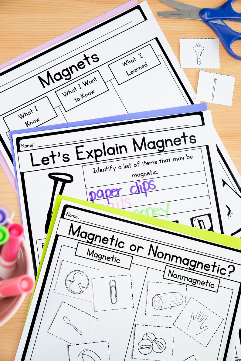 Magnets Unit and Magnetism Activities, Worksheets, and Reading Passages ...