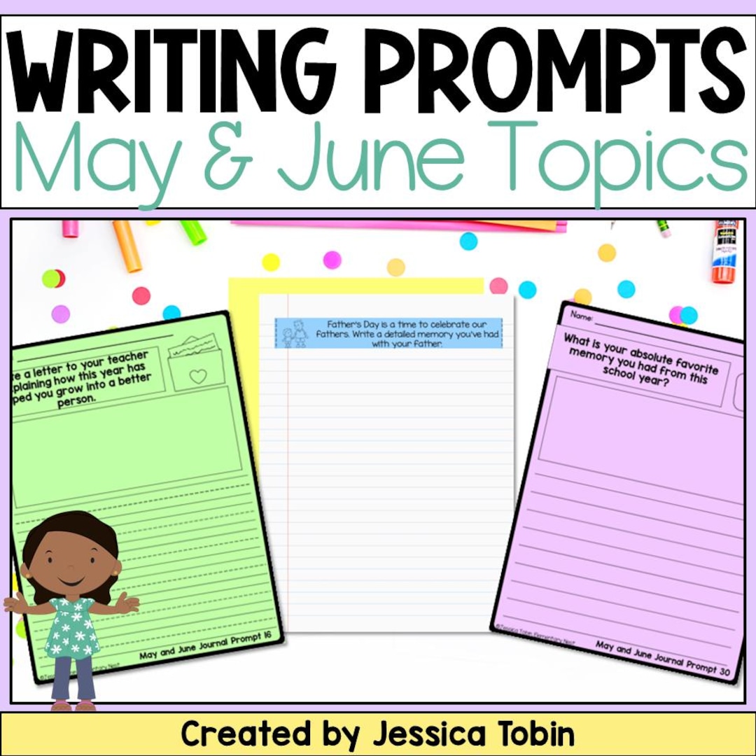 Writing Prompts for May and June With Digital, Journal, or Paper ...