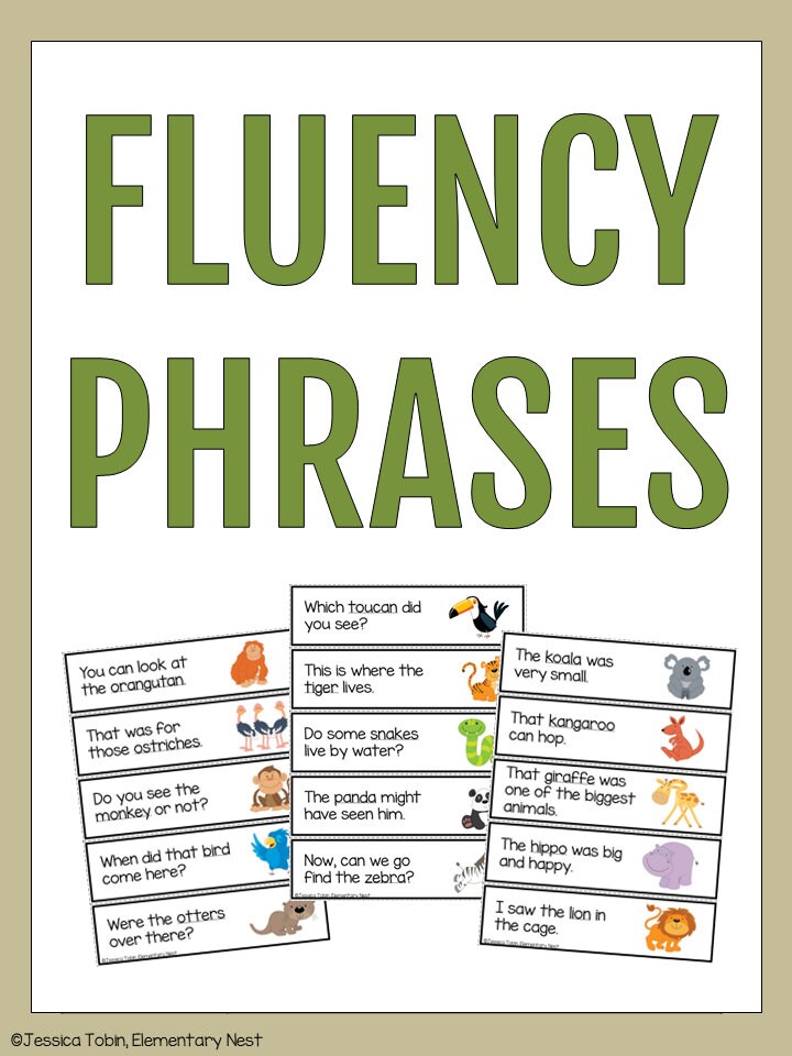 Animals Reading Fluency Practice Centers Oral Reading Fluency Skills ...