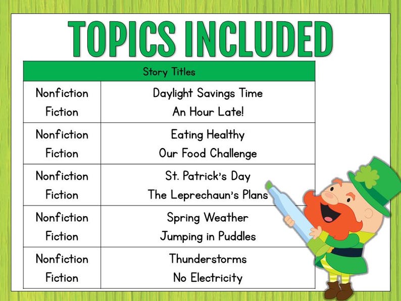 Paired Passages March, Reading Passages With Spring, St. Patrick's Day ...