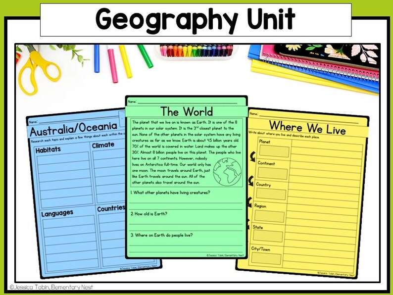 Geography Maps Continents and Oceans, Social Studies Reading Passages ...